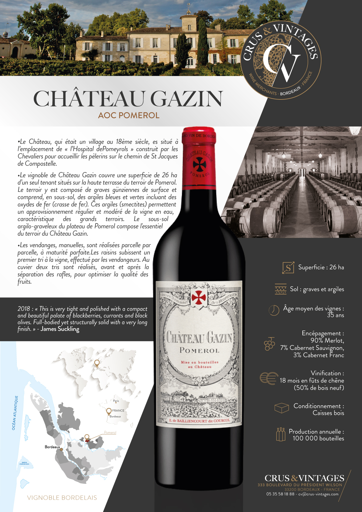 Château Gazin - Crus & Vintages