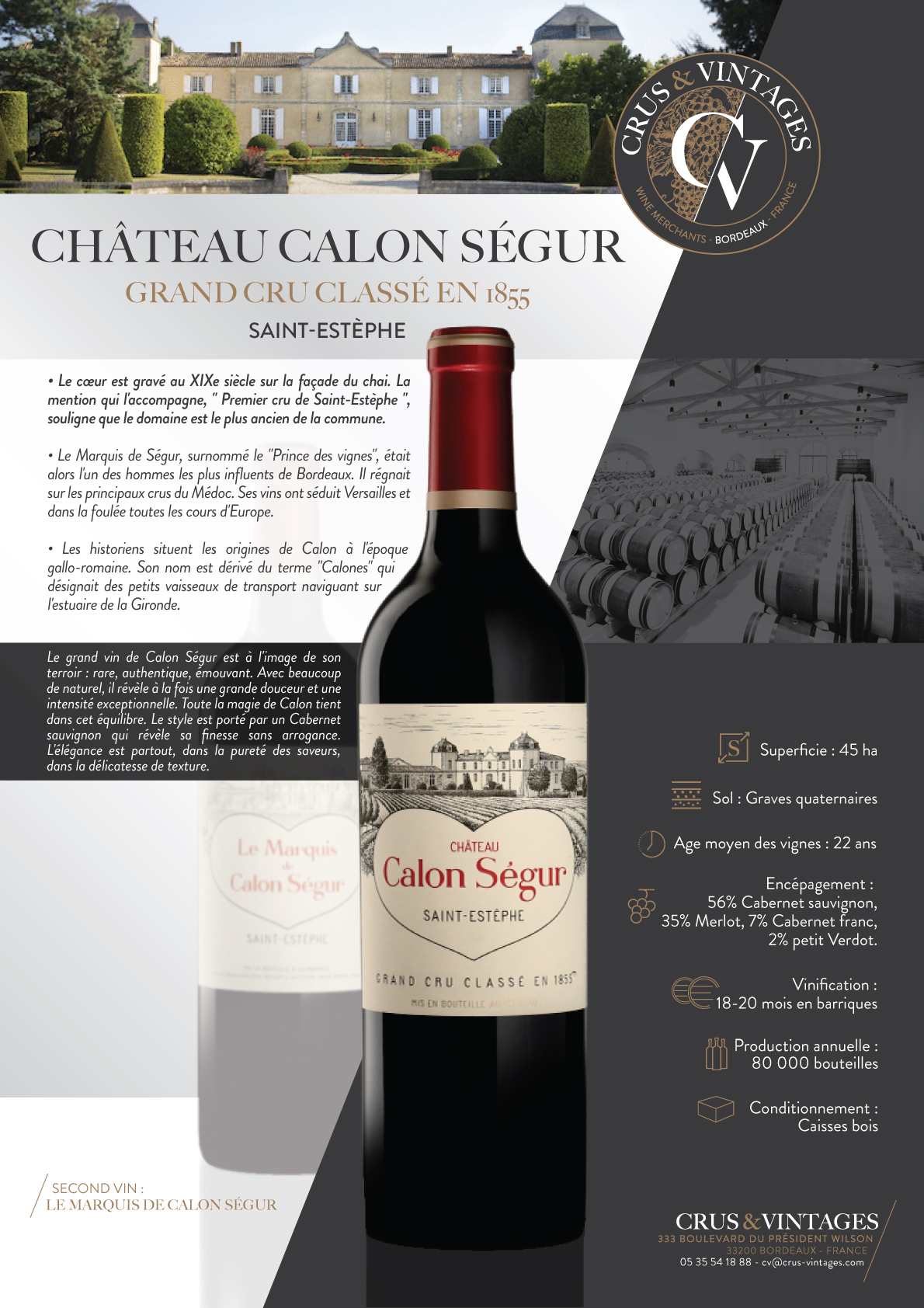 Château Calon Segur - Crus & Vintages