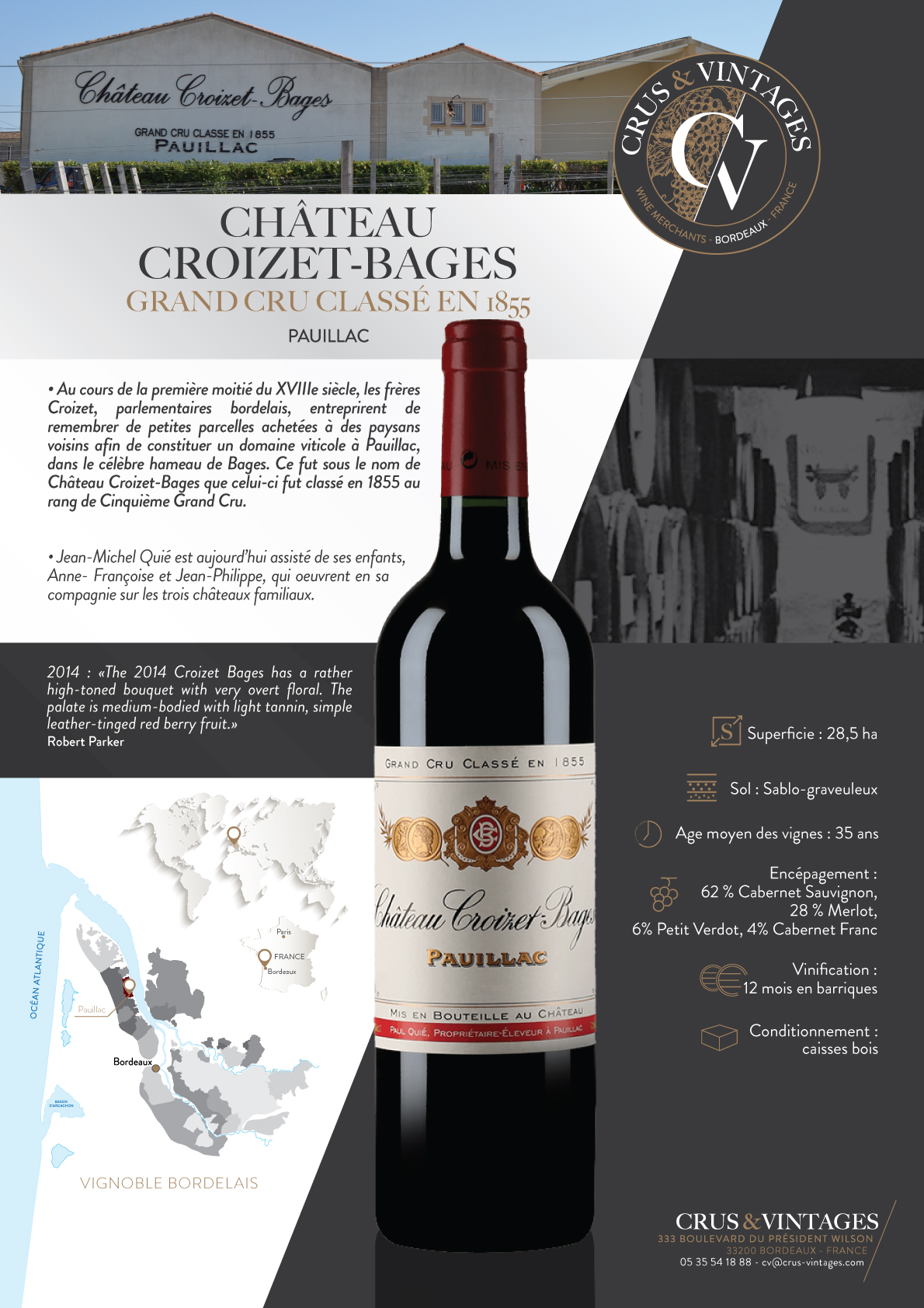 Château Croizet Bages - Crus & Vintages